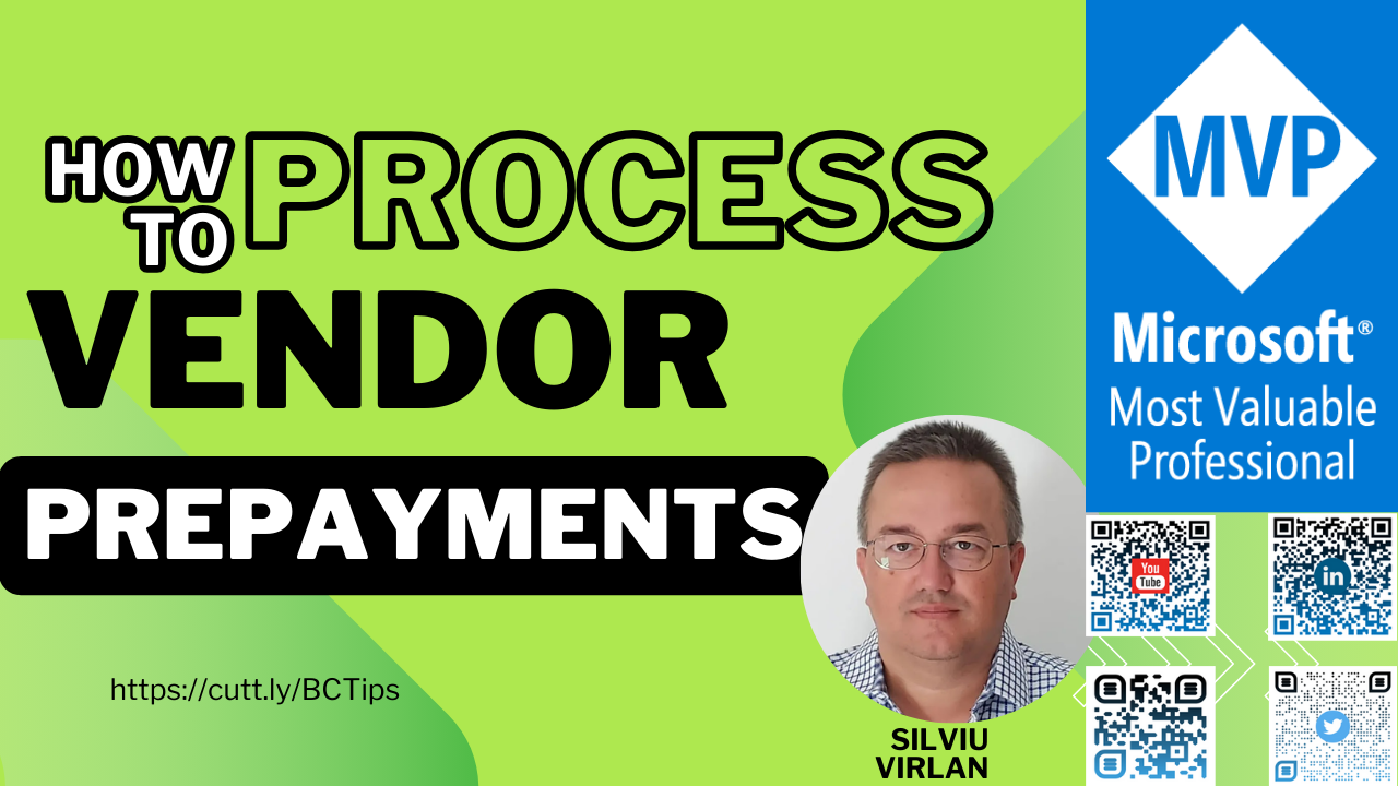 How to process Vendor Prepayments in Business Central - Business ...